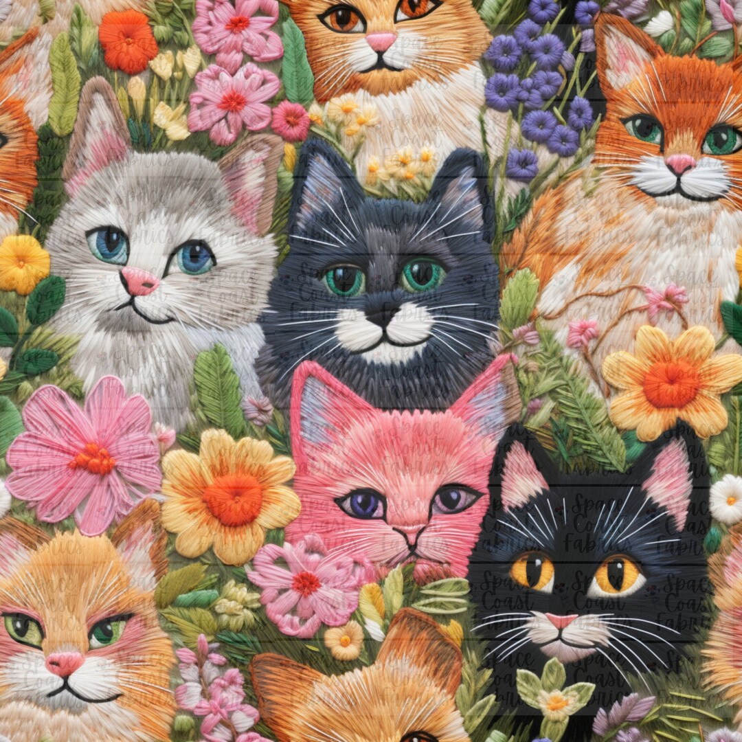 Kitty Cats Custom Vegan Leather - Etsy