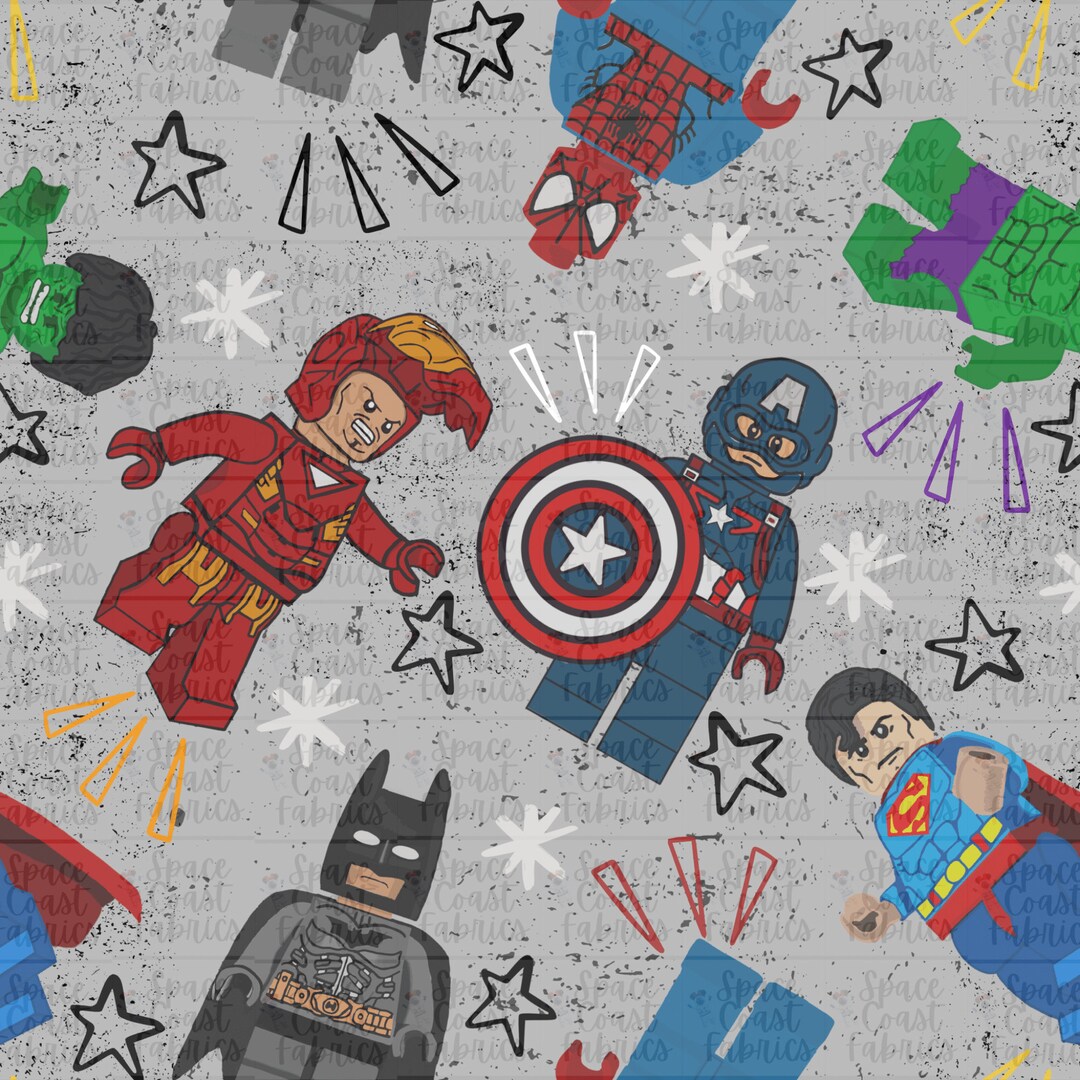 Building Block Superhero, Superhero Custom Vegan Leather - Etsy