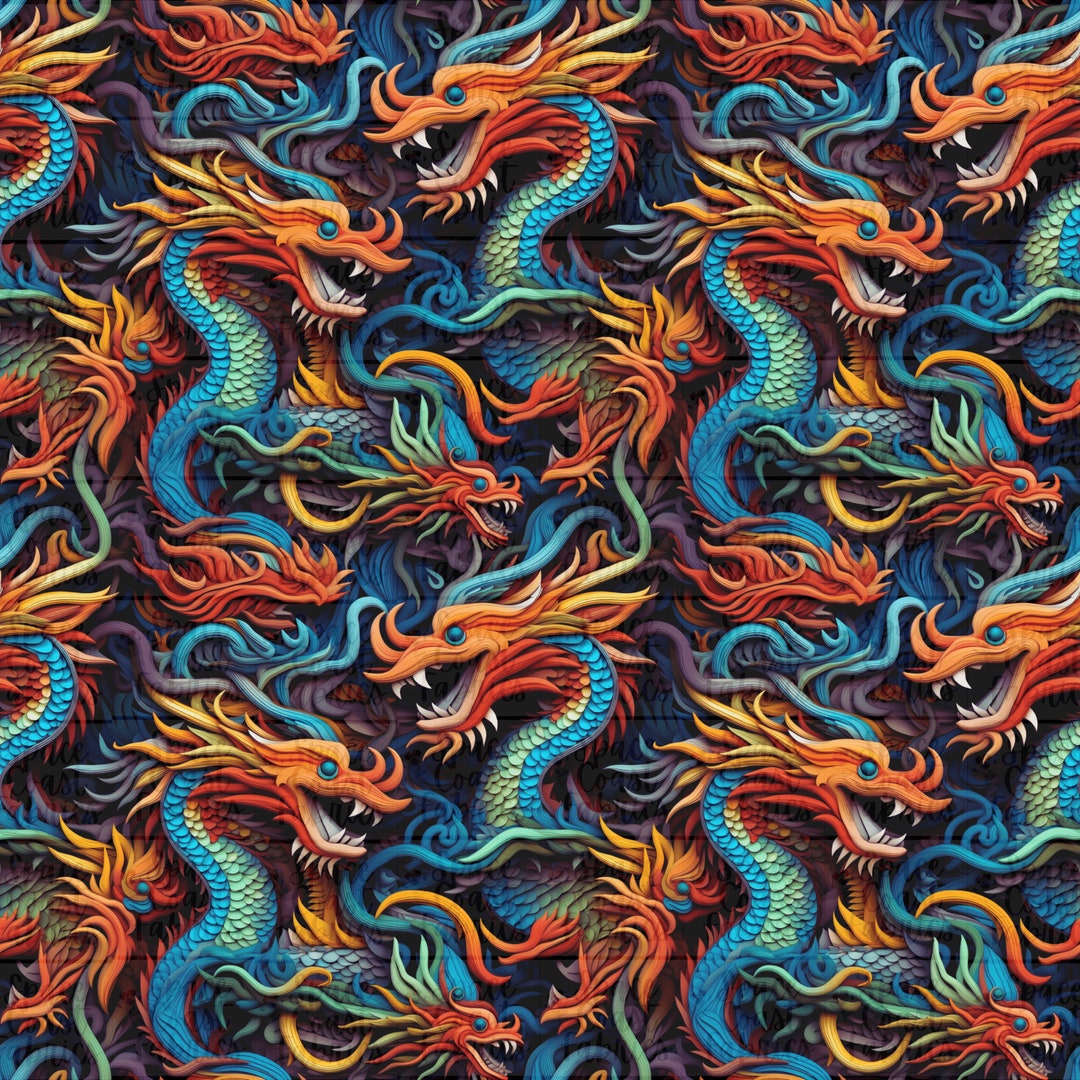 Dragons, Dragon, Bright Dragon Custom Vegan Leather - Etsy