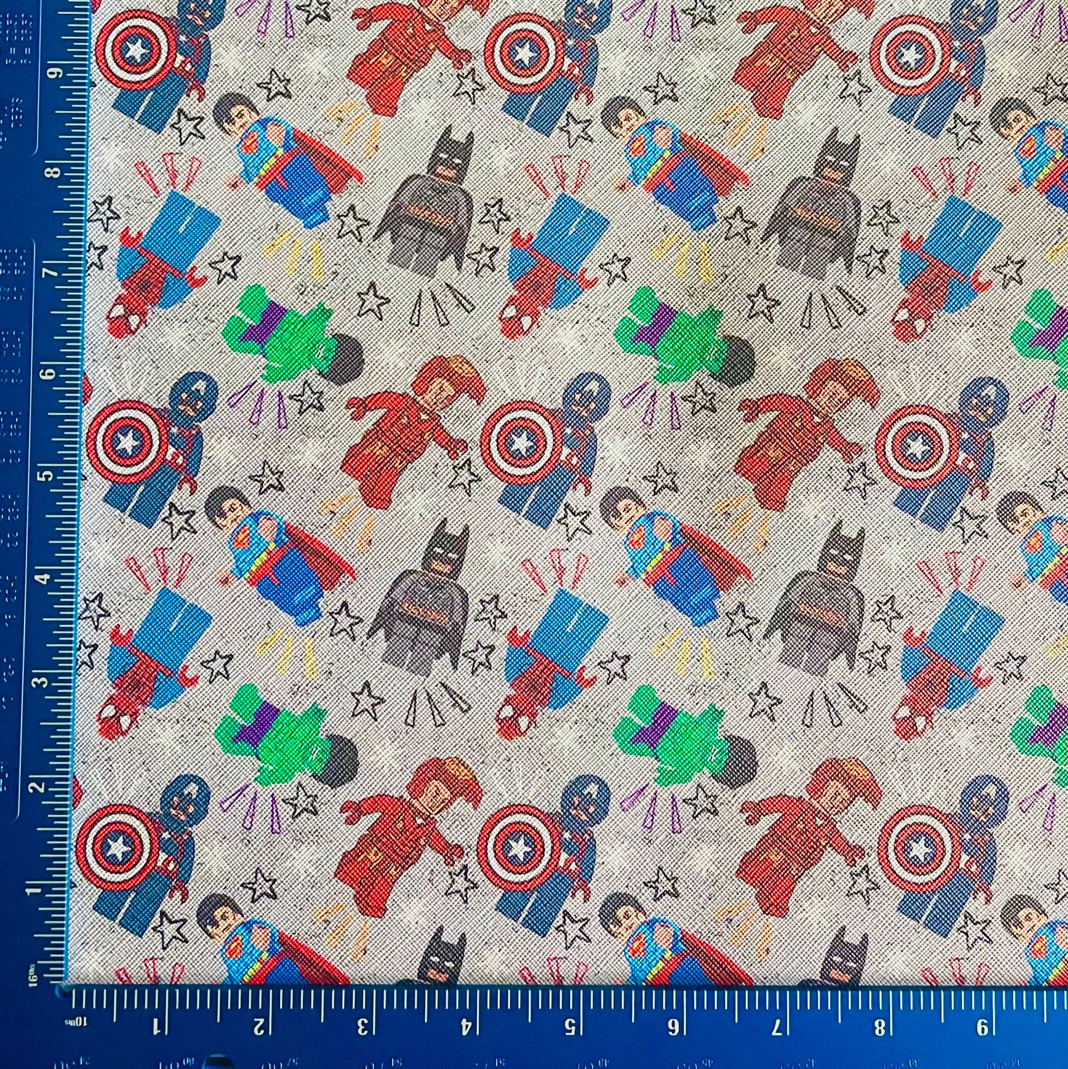 Building Block Superhero, Superhero Custom Vegan Leather - Etsy