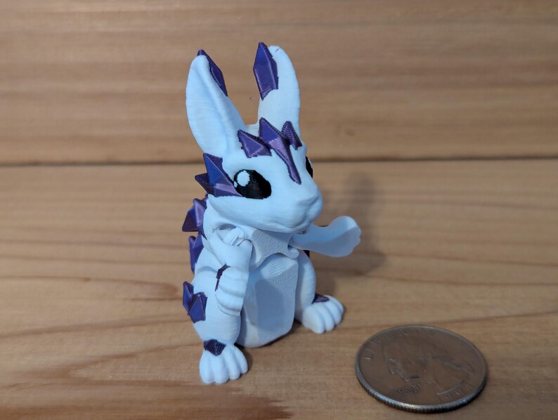 3D Printed Crystal Bunny - Etsy
