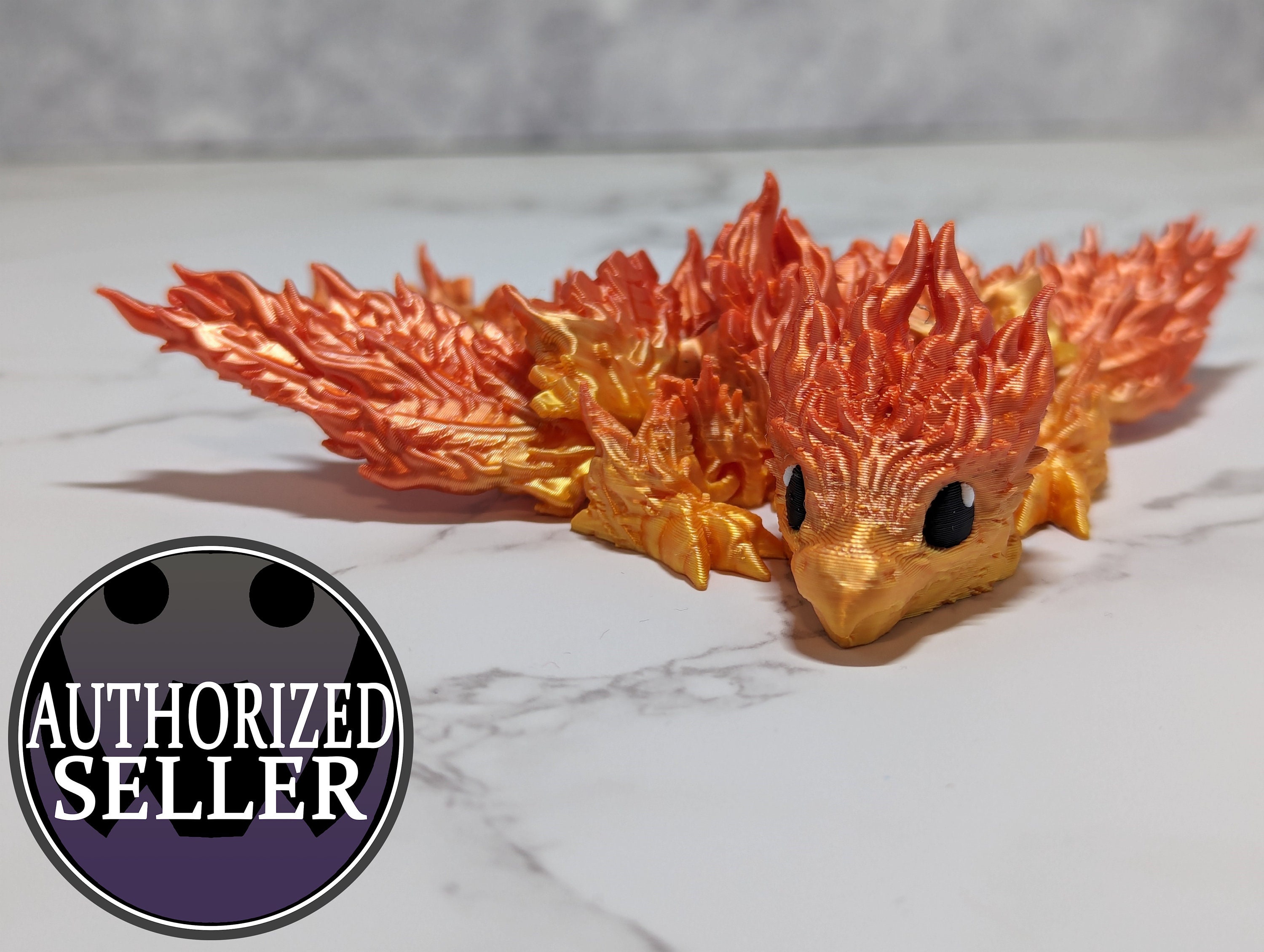 5.5 3D Printed Articulated Phoenix Wing Tadling - Etsy