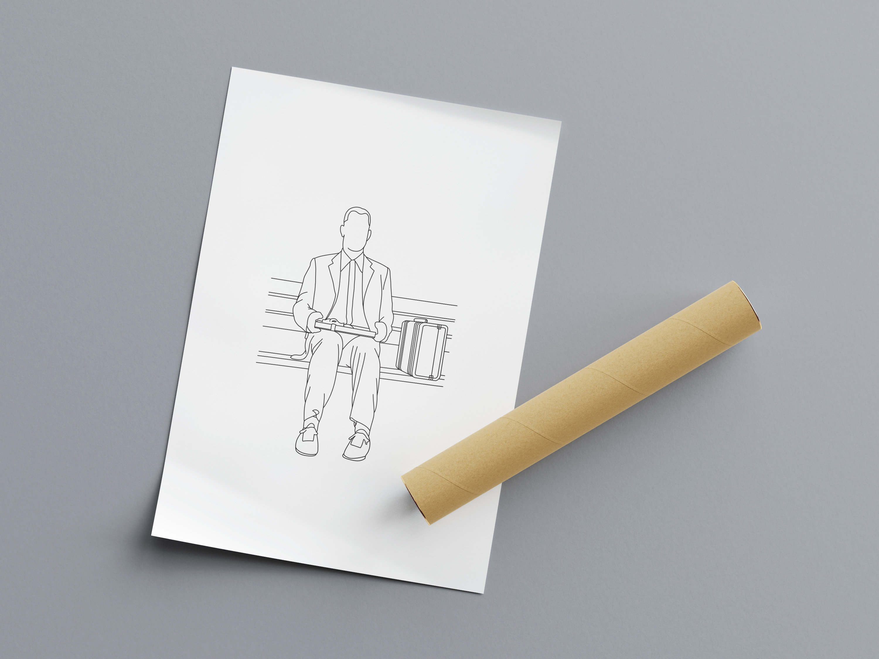Forrest Gump Minimalist Line Drawing Poster Print Hand Drawn Movie ...