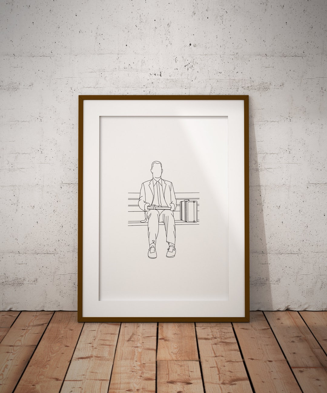 Forrest Gump Minimalist Line Drawing Poster Print Hand Drawn Movie ...
