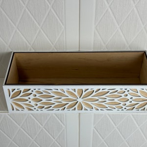 Wooden Toilet Paper Storage Rack, Wall Mounted Tissue Holder, Roll ...