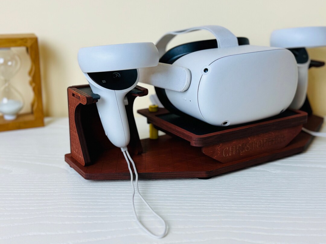 Wooden VR Glasses Stand, Gamer Gift for Him, Tech Accessories, Headset ...