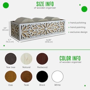 Wooden Toilet Paper Storage Rack, Wall Mounted Tissue Holder, Roll ...