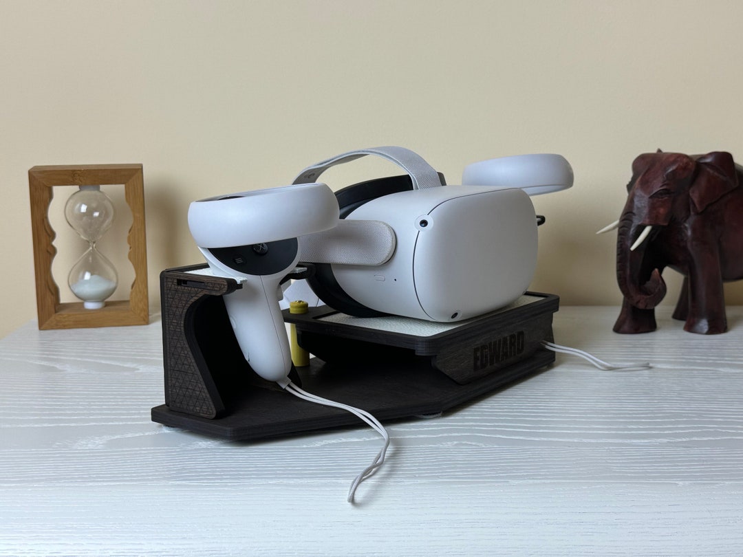 Wooden VR Glasses Stand | Headset Holder | Gaming Room Decor ...