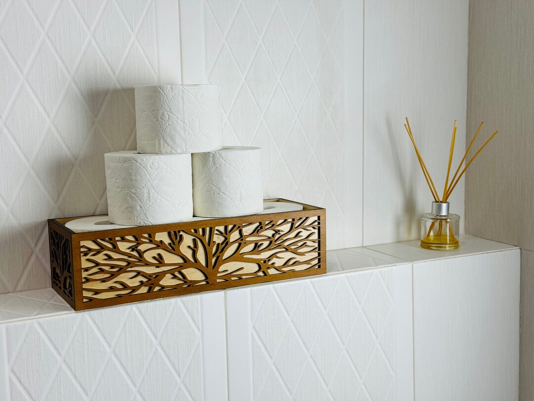 Tree Design Toilet Paper Holder | Bathroom Organizer | Wall WC Roll ...