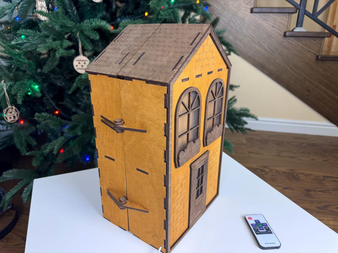 LED Wooden Advent Calendar | House Shape, Personalized Christmas Gift ...