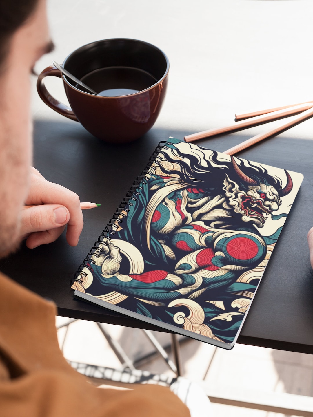 Oni Spirit Notebook: Ukiyo-e Inspired Elegance, Japanese-inspired ...