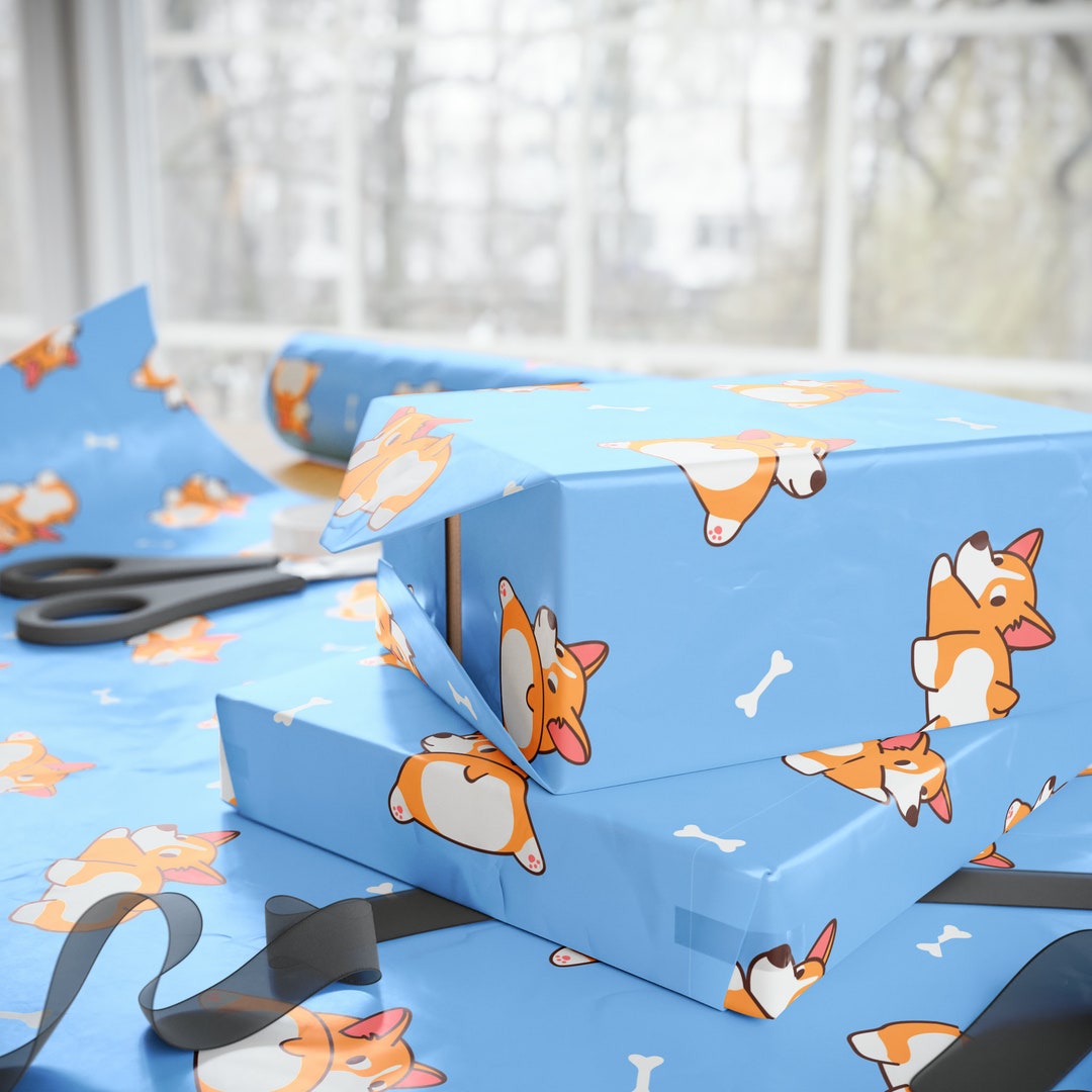 Corgi Wrapping Papers - Etsy