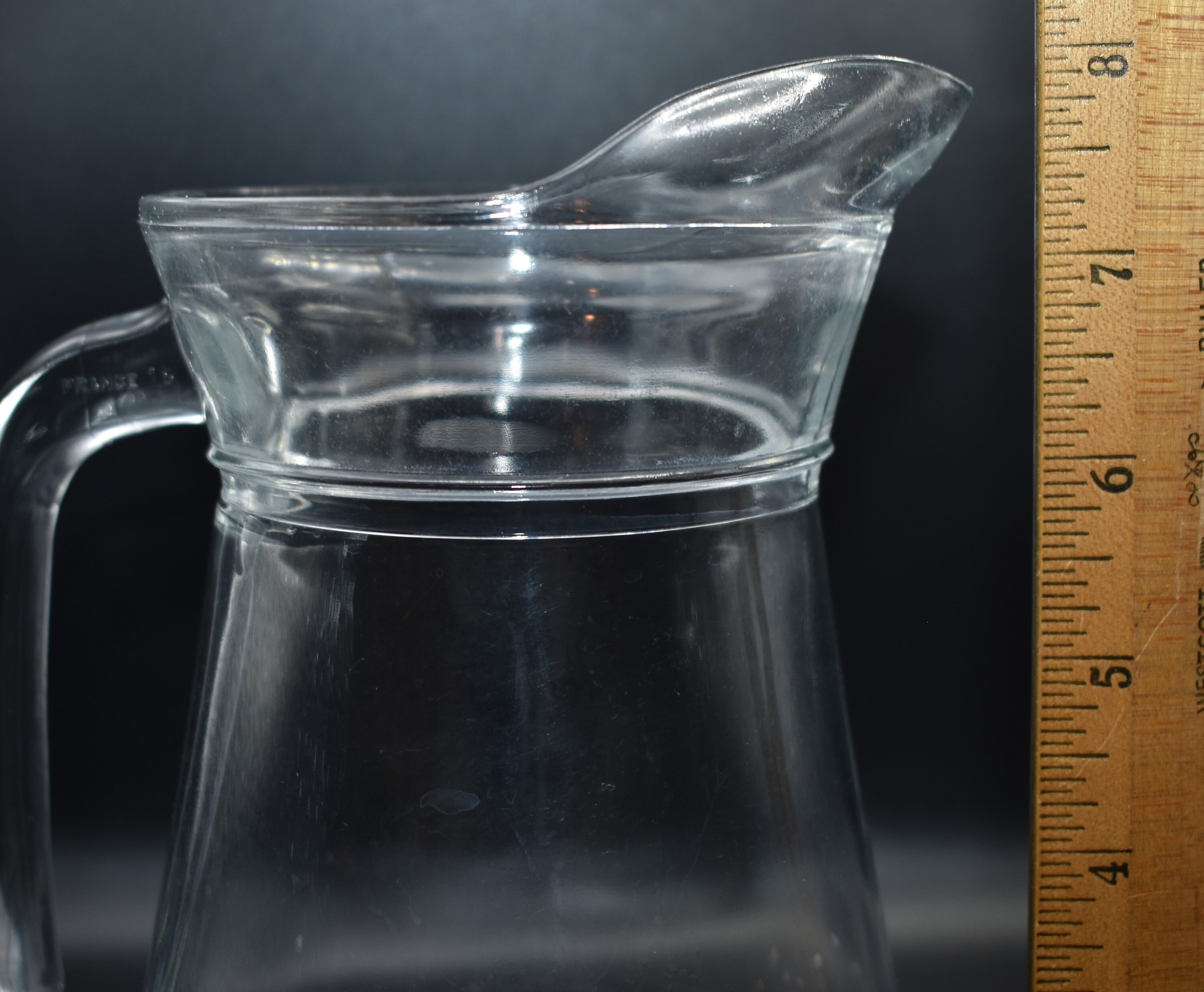 Vintage Clear Glass Pitcher - Etsy