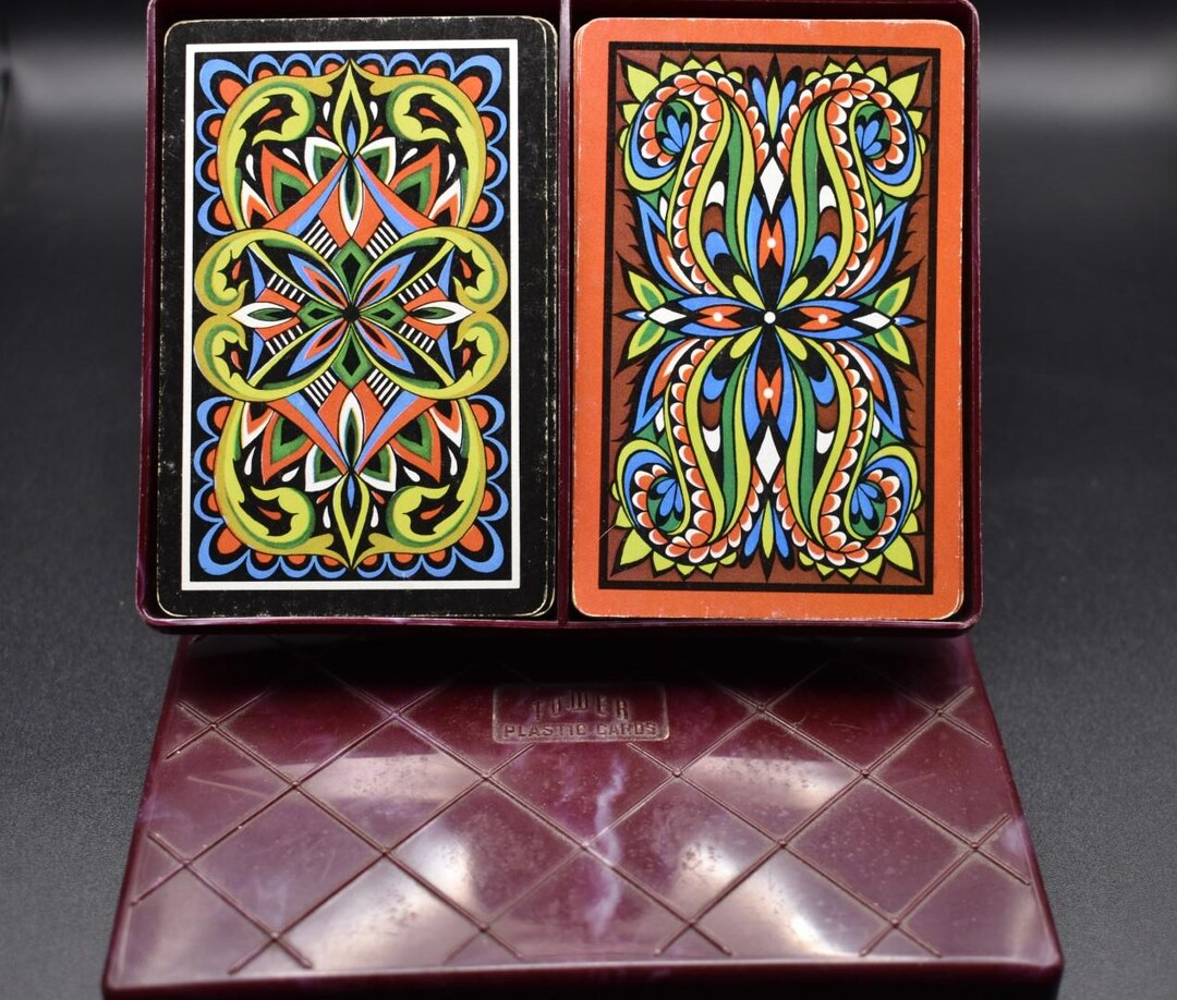 Vintage Merrigold Press Playing Cards Set of 2 - in Hard Plastic ...