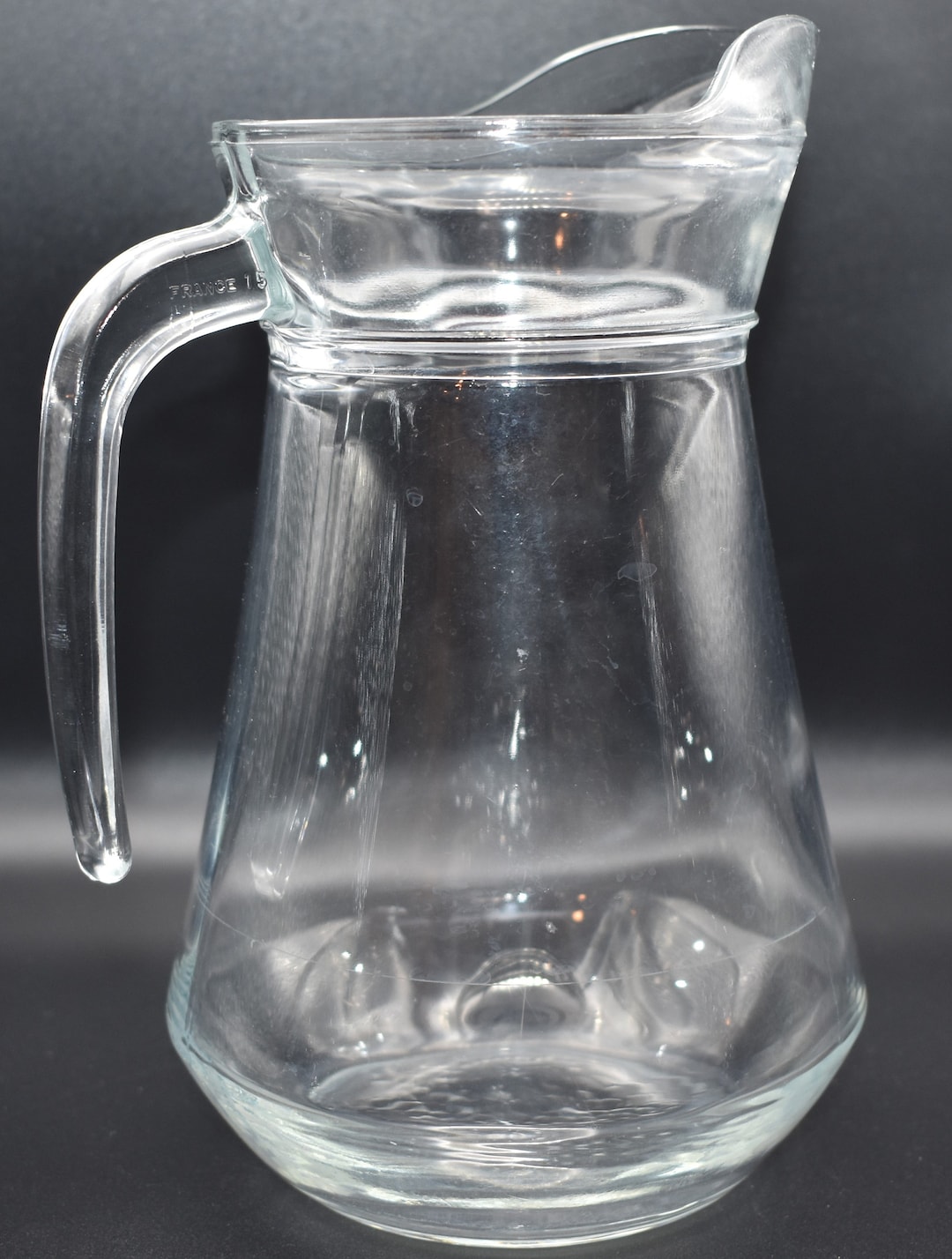 Vintage Clear Glass Pitcher - Etsy