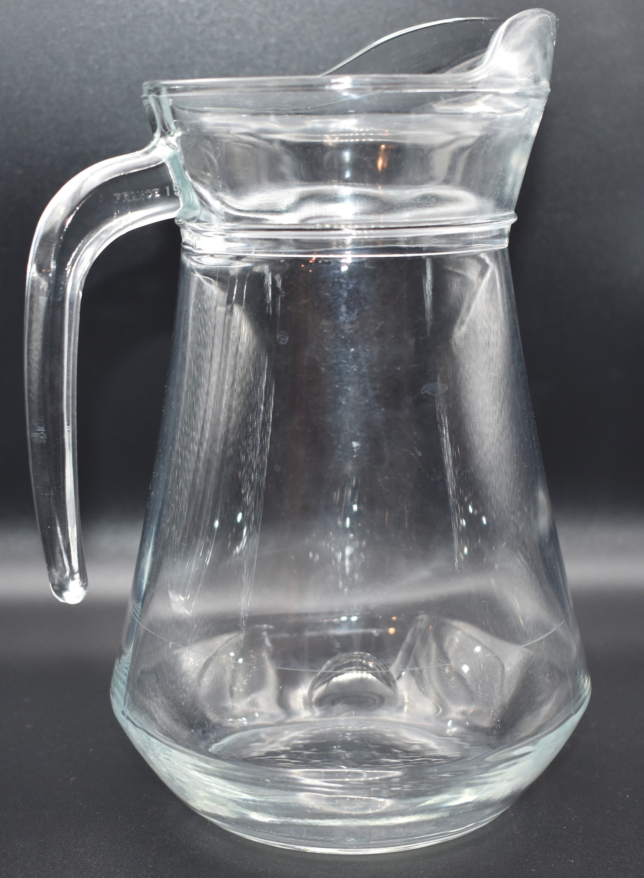 Vintage Clear Glass Pitcher - Etsy