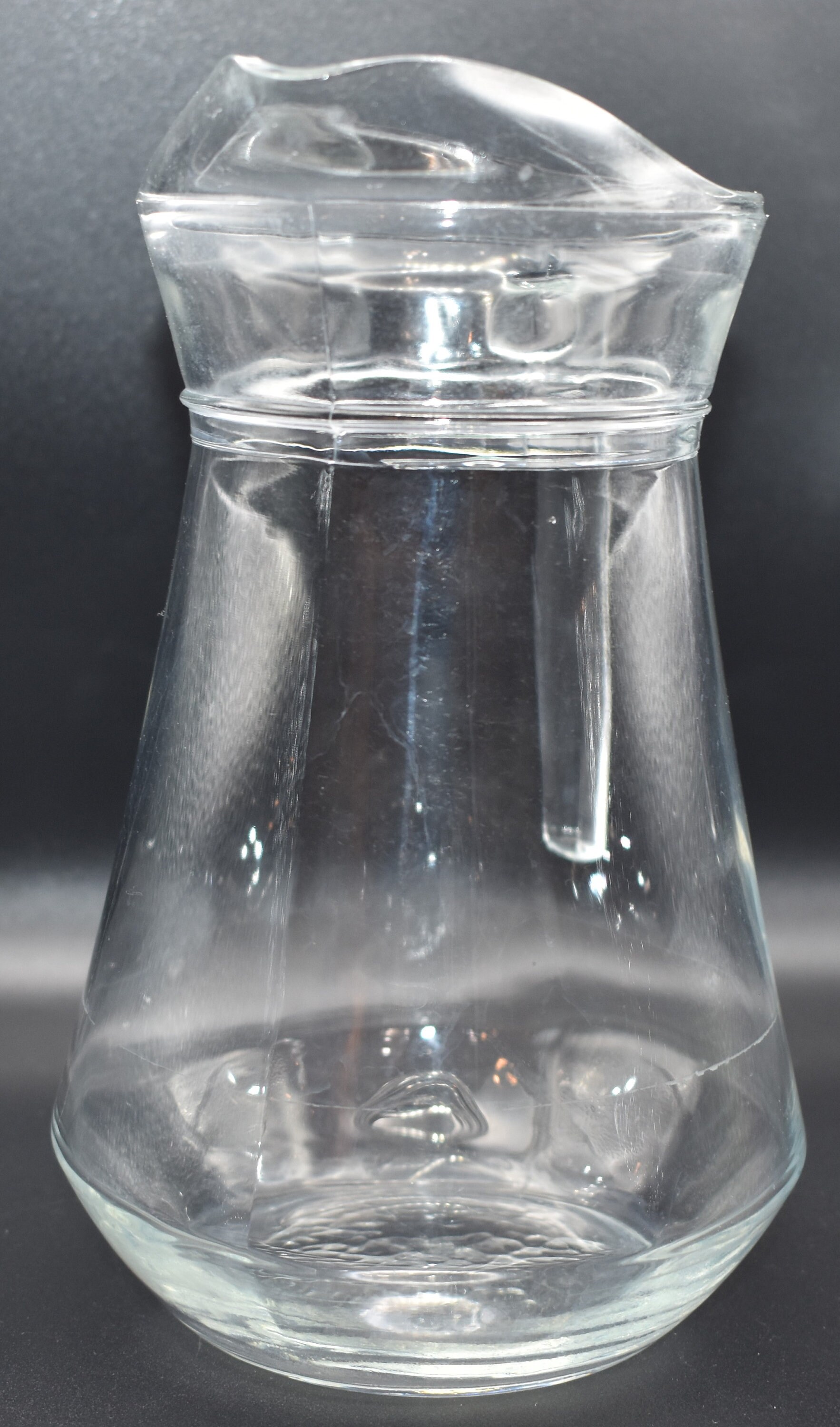 Vintage Clear Glass Pitcher - Etsy