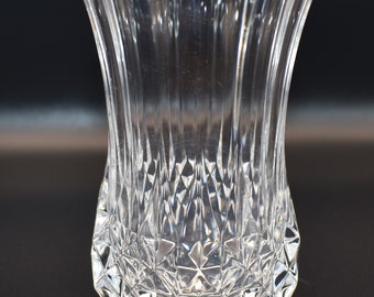 Vintage Longchamp Crystal Squat Vase, Made in France by Cristal D ...
