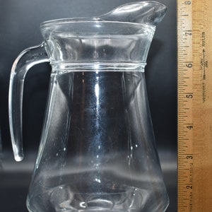 Vintage Clear Glass Pitcher - Etsy