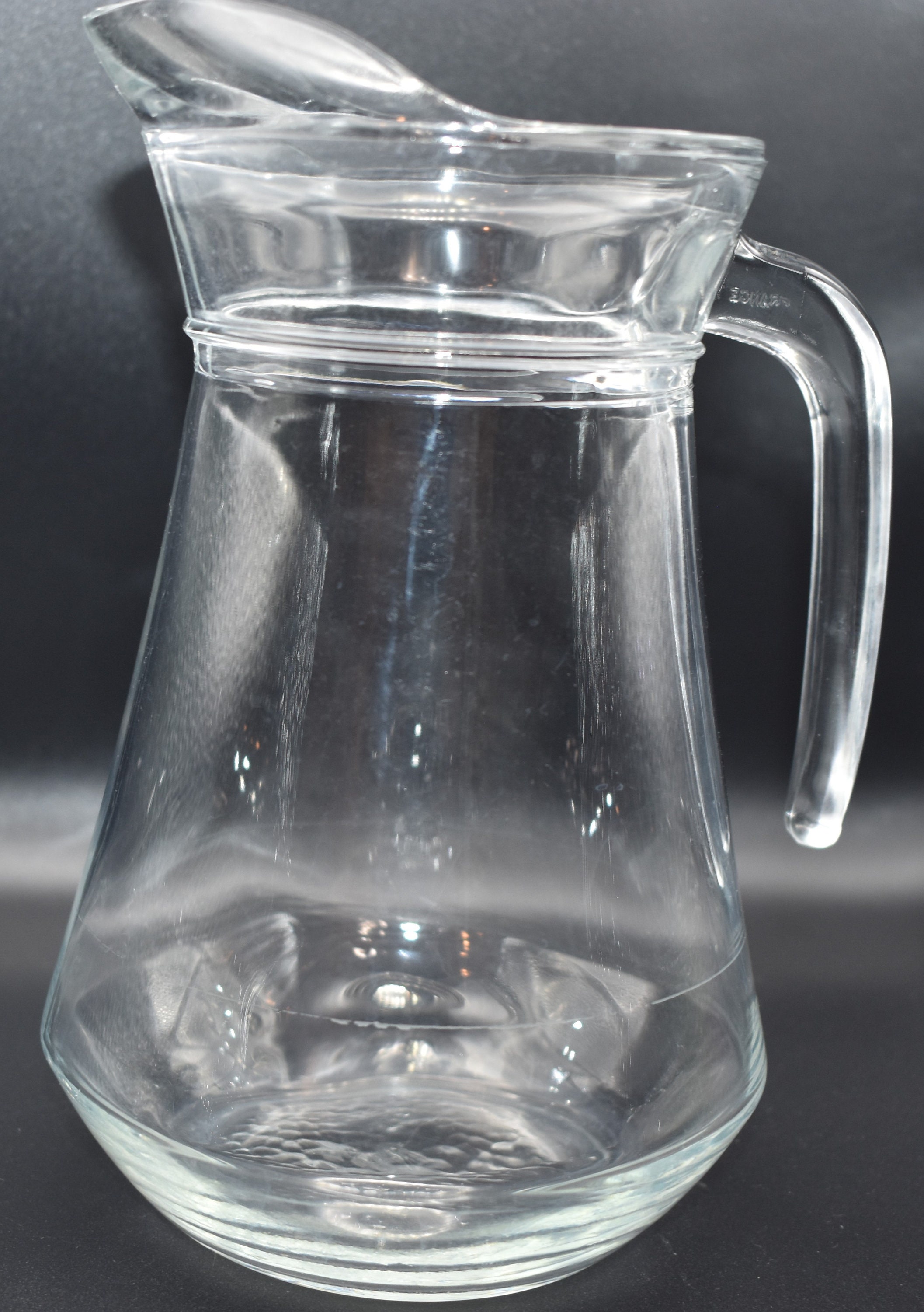 Vintage Clear Glass Pitcher - Etsy
