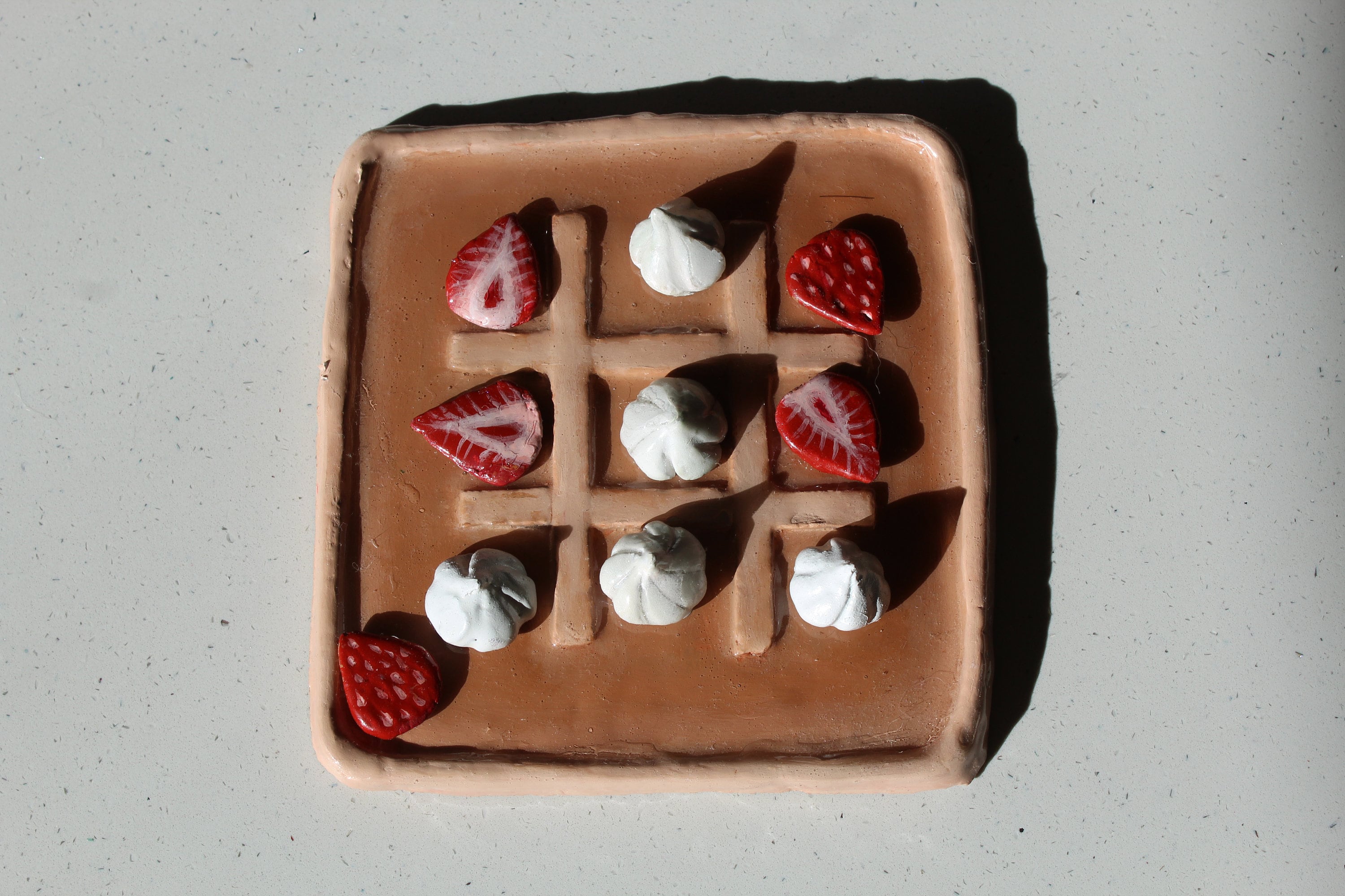 Clay Tic Tac Toe Board. Custom Board Game. - Etsy