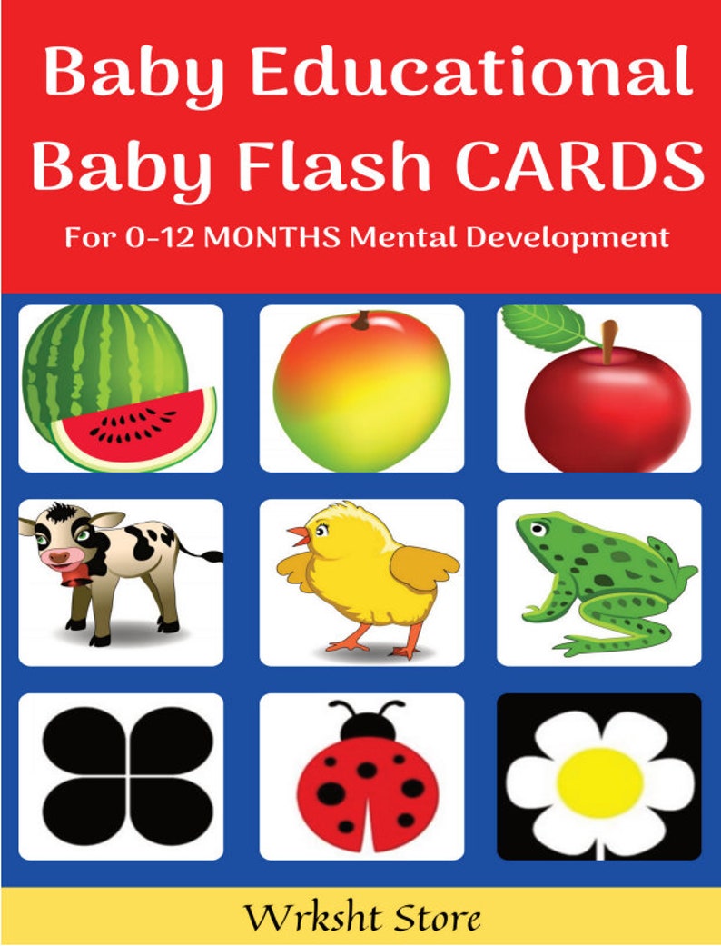 Baby Educational - Baby Flash Cards, Baby Learn Flash Card - Etsy