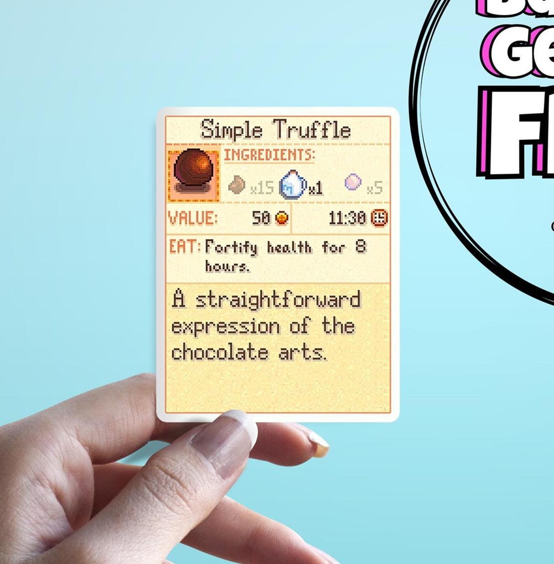 Haunted Chocolatier Sticker: Simple Truffle Recipe Waterproof Sticker ...