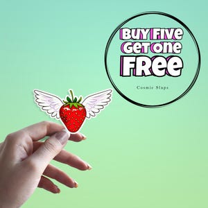 Winged Strawberry Sticker: Celeste Video Game Collectible Waterproof ...