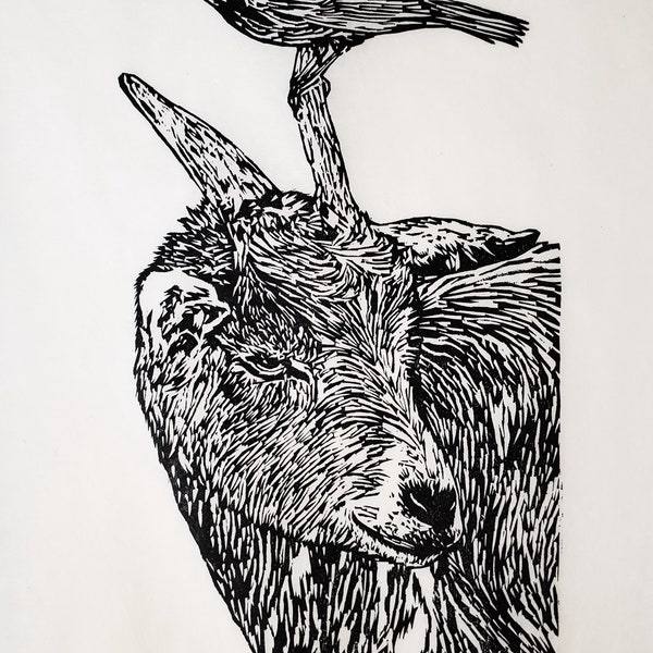 Animal Woodblock Print - Etsy