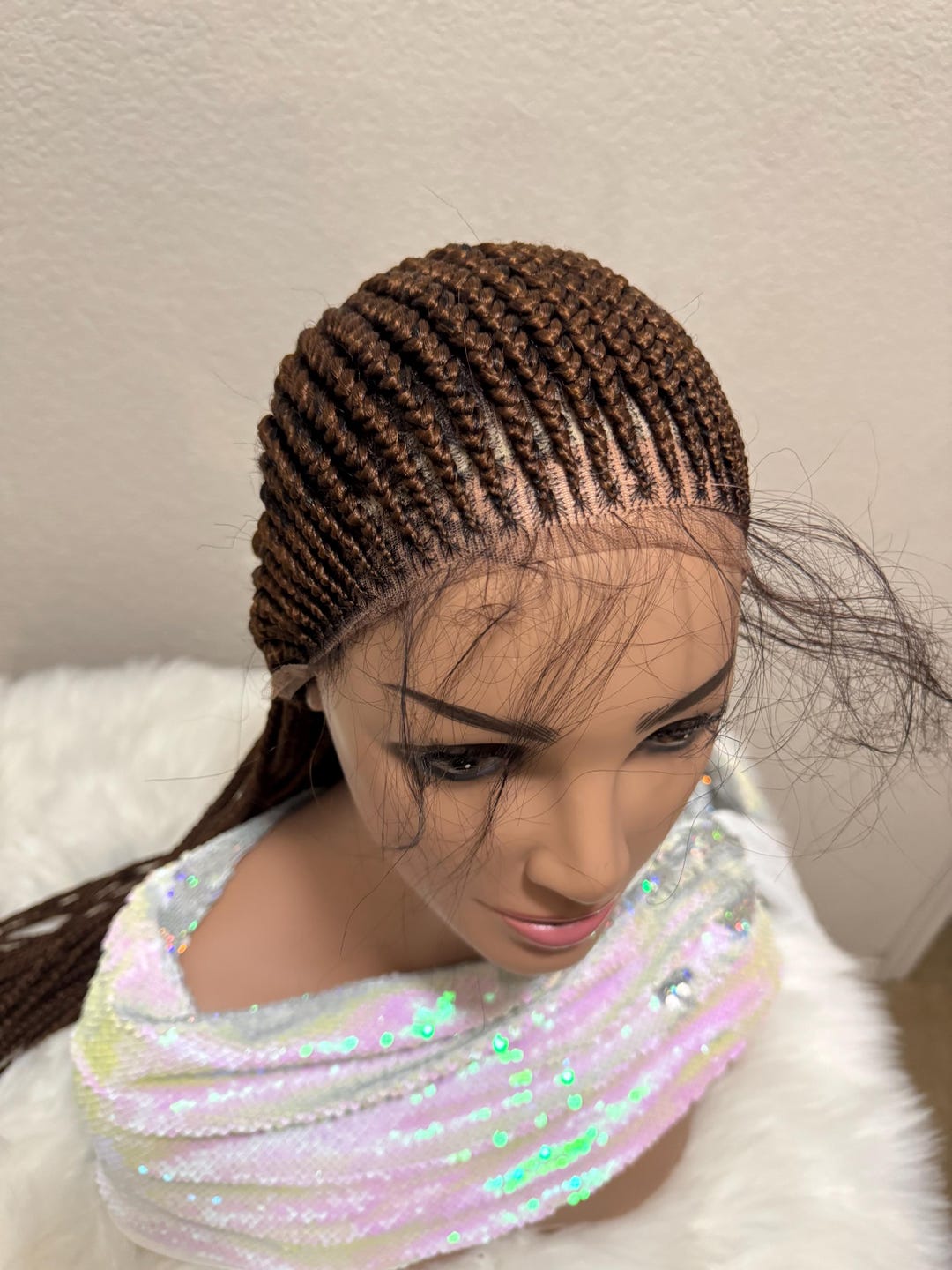 Braided Cornrows Wigs for Women - Etsy