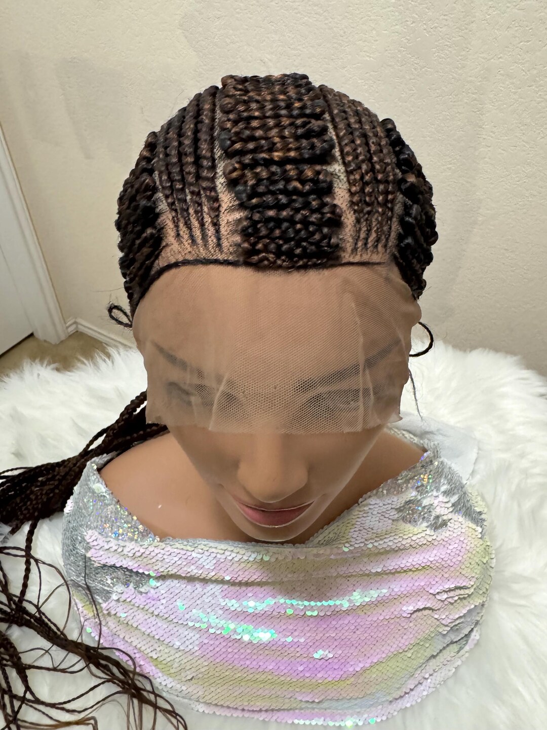 Braided Cornrows Wigs for Women - Etsy