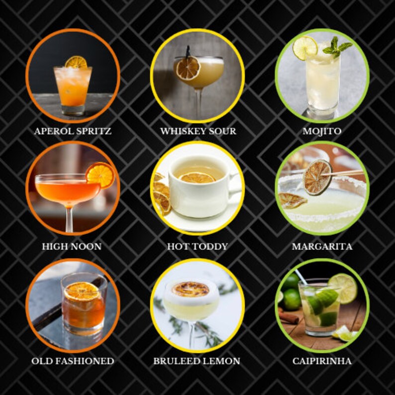Dehydrated Citrus Cocktail Garnish Variety Pack: Organic Orange, Lemon ...