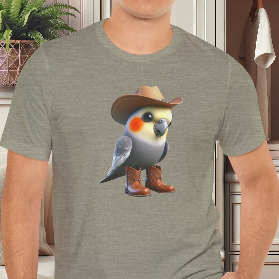 Cowboy Cockatiel T-shirt: Funny Western Bird Lover Gift - Etsy