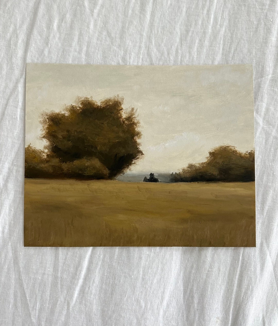 Original Oil Painting, Landscape Art, Neutral Countryside Painting - Etsy