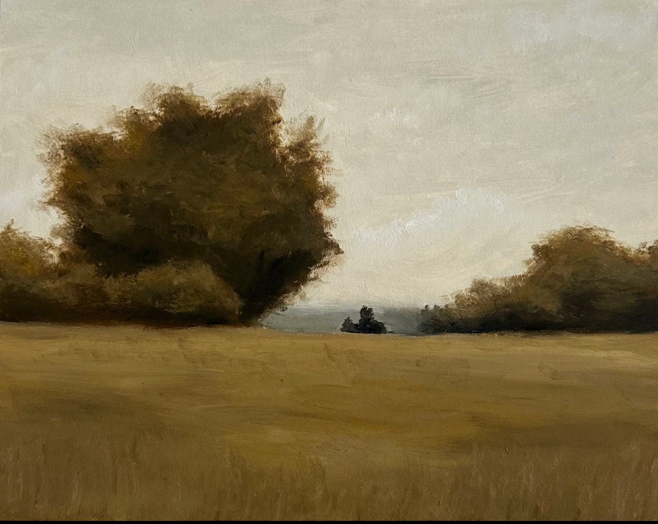 Original Oil Painting, Landscape Art, Neutral Countryside Painting - Etsy