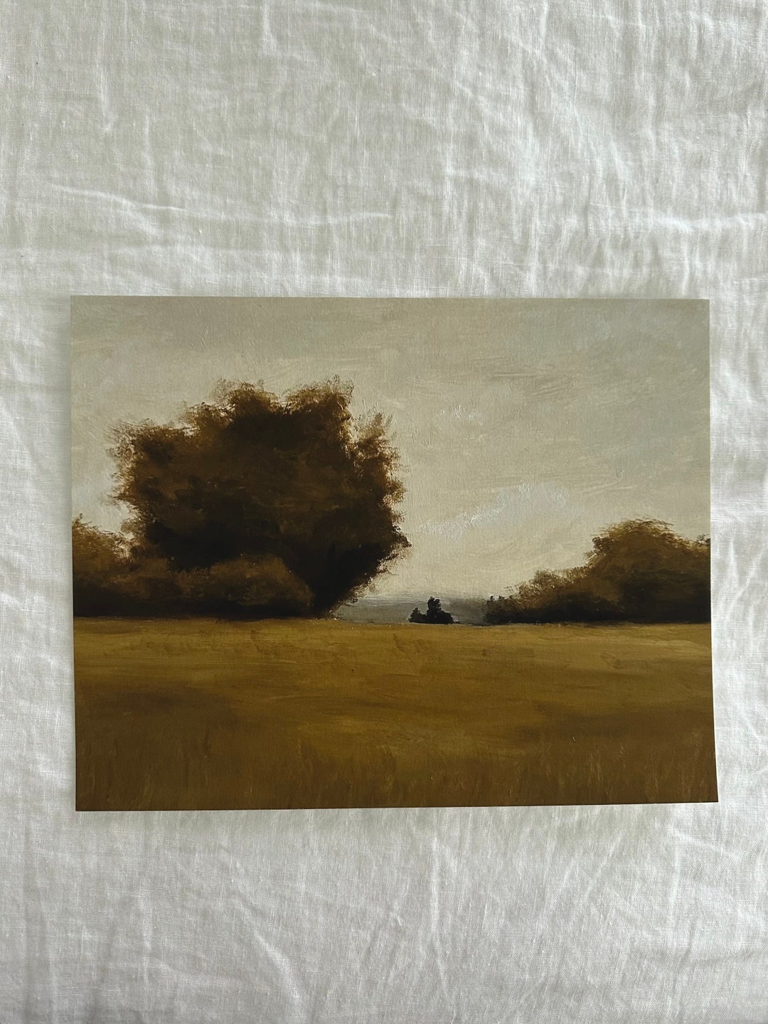 Oil Painting Print, Neutral Landscape Art, Fall Countryside Painting - Etsy