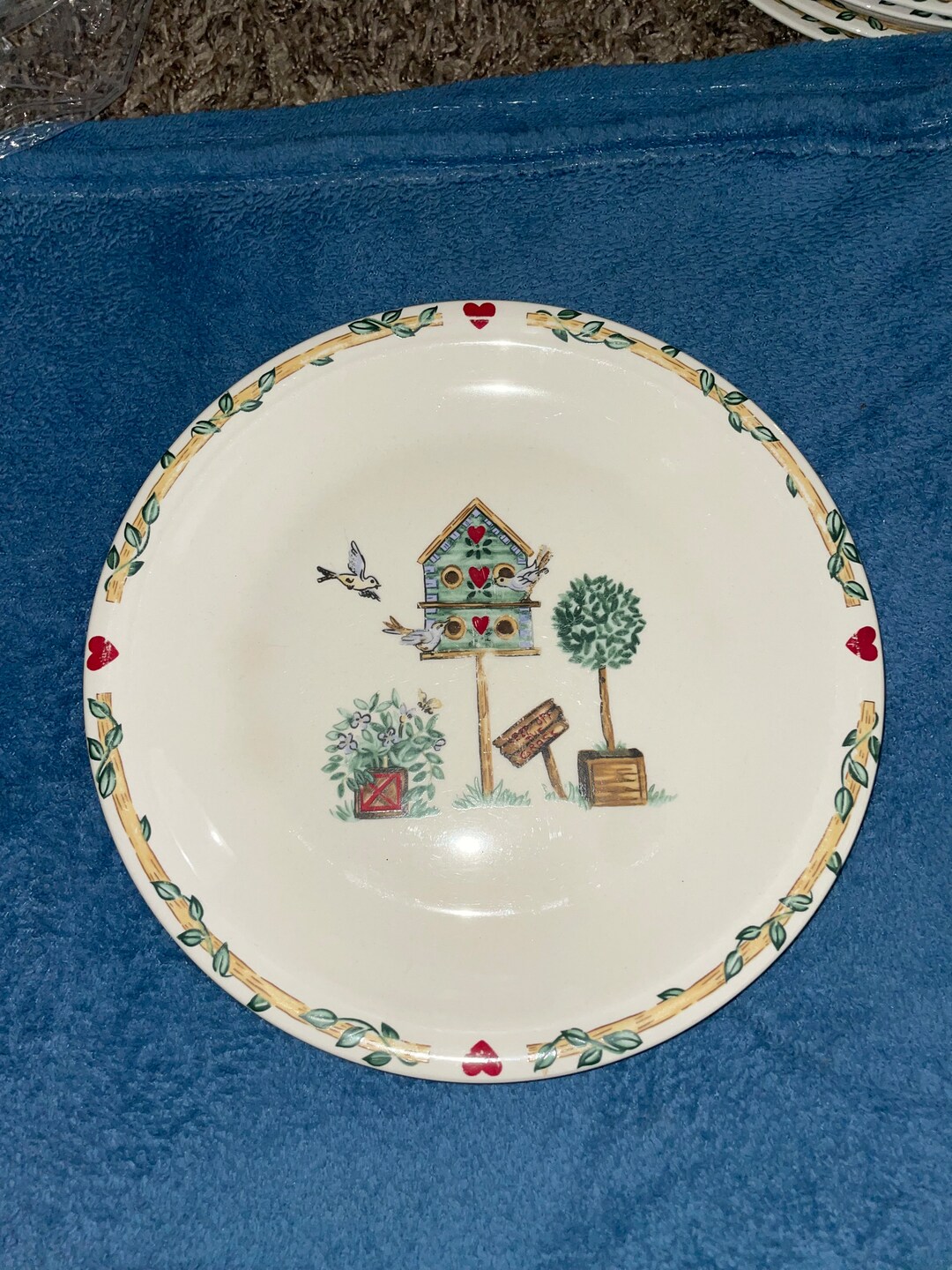 Thomson Pottery China. Pattern: Birdhouse. 10 3/8 - Etsy