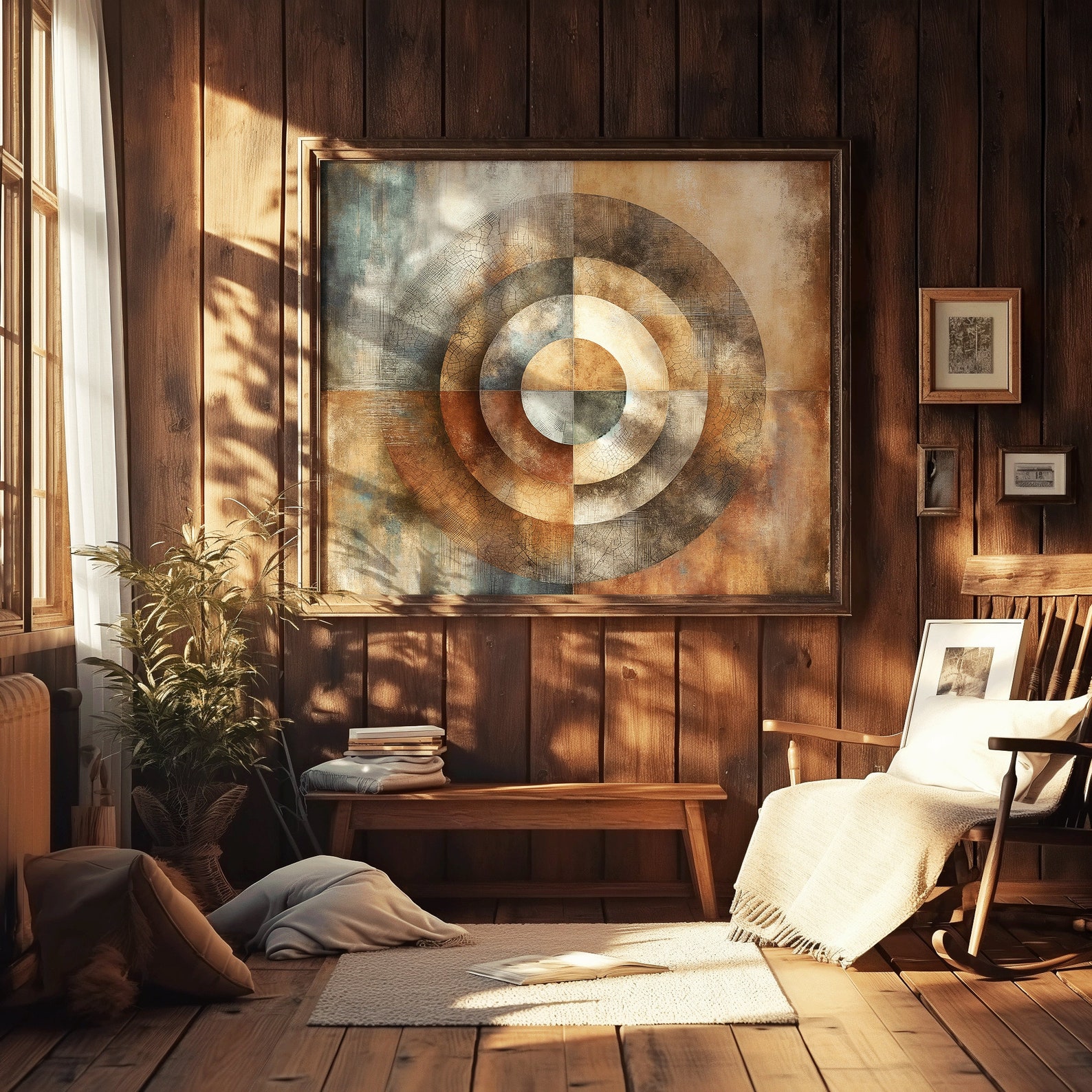 Timeless Abstract Wabi Sabi Canvas Rustic Wall Art Shibui and Utsuroi ...