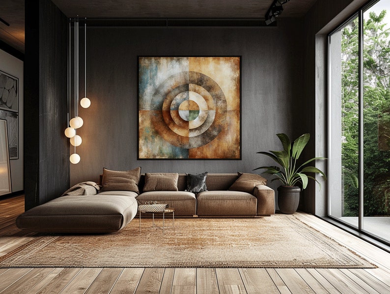Timeless Abstract Wabi Sabi Canvas Rustic Wall Art Shibui and Utsuroi ...