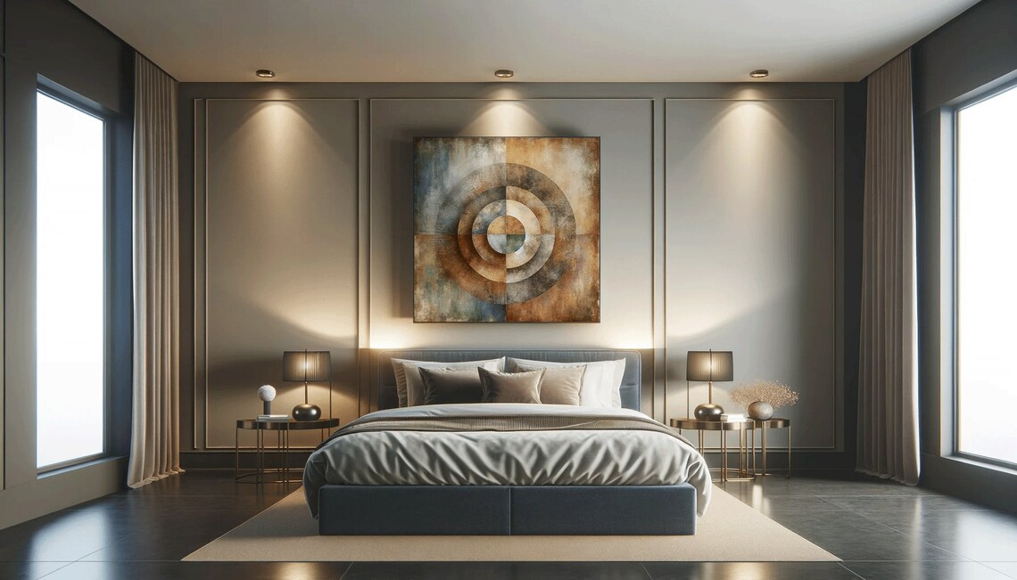 Timeless Abstract Wabi Sabi Canvas Rustic Wall Art Shibui and Utsuroi ...