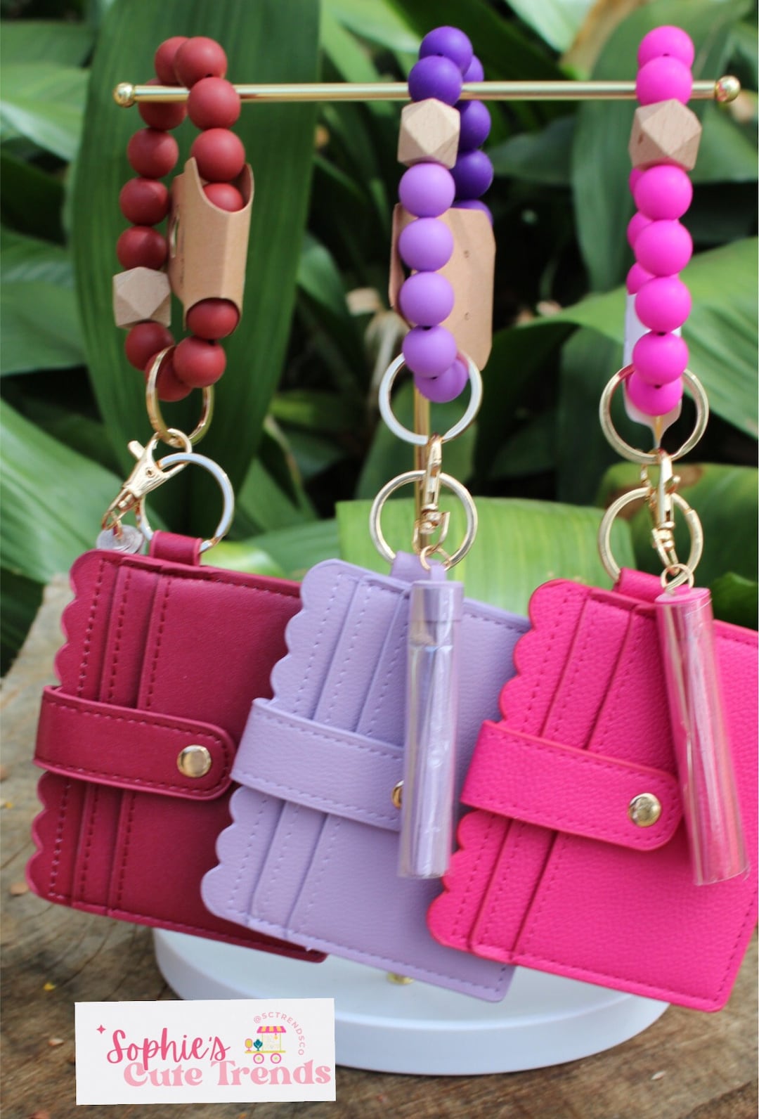 Keychain Wristlet Wallets, Bangle Key Ring, Leather Wallet, Card Case ...