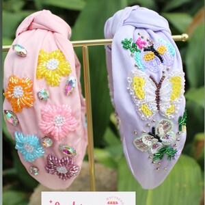 Spring Theme Headbands, Flower Theme Headbands, Butterfly Theme ...