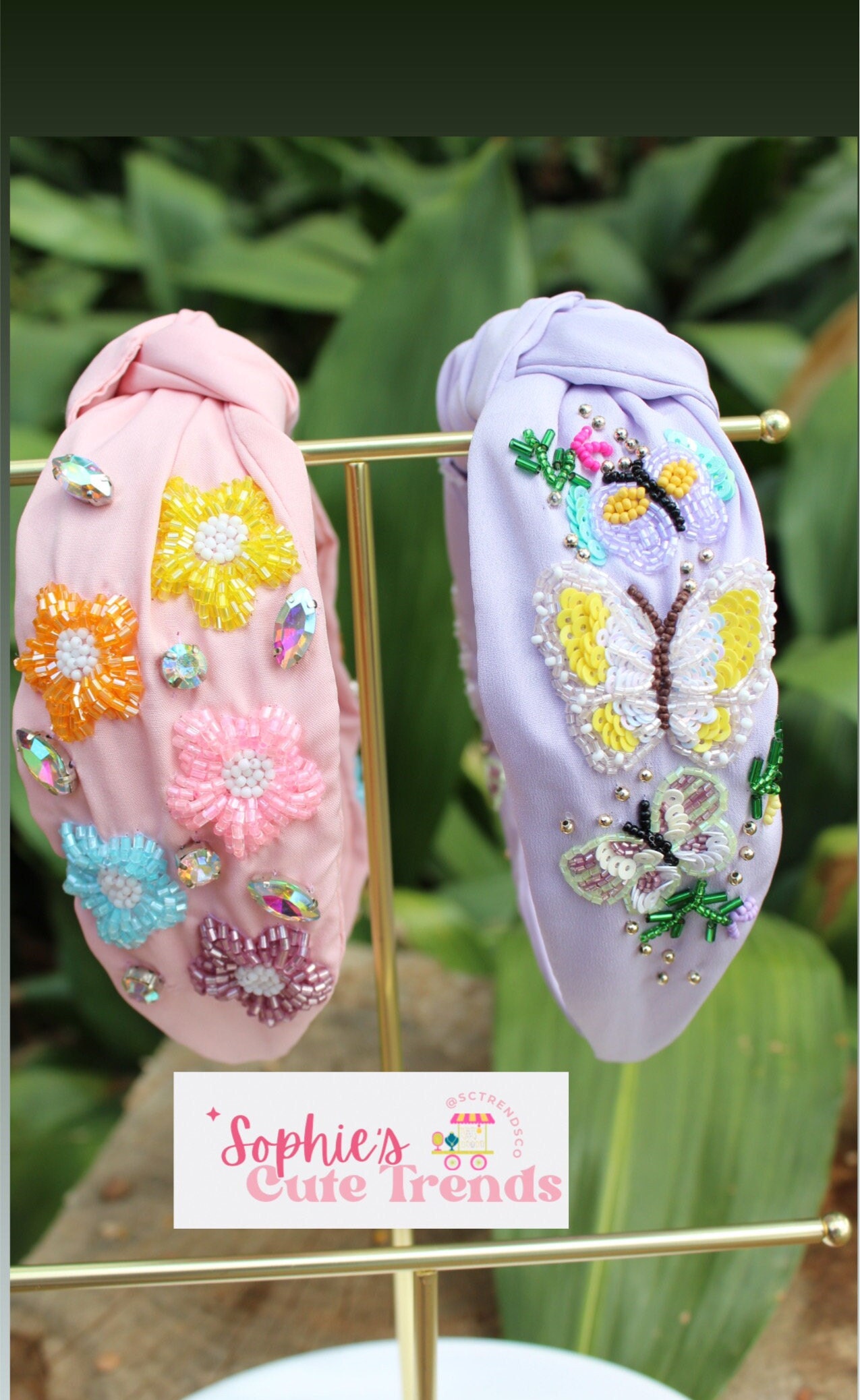 Spring Theme Headbands, Flower Theme Headbands, Butterfly Theme ...