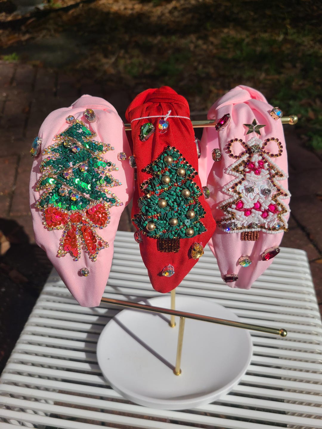 Christmas-themed Top-knot Headbands, Christmas Headbands, Christmas ...