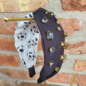 Soccer Headbands, Soccer Themed Headbands, Soccer Top-knot Headbands ...