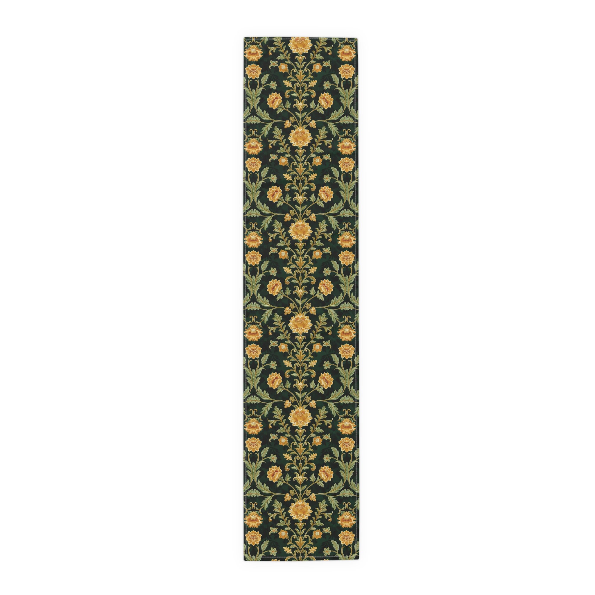 Green and Gold Renaissance Inspired Bird Table Runner - Etsy