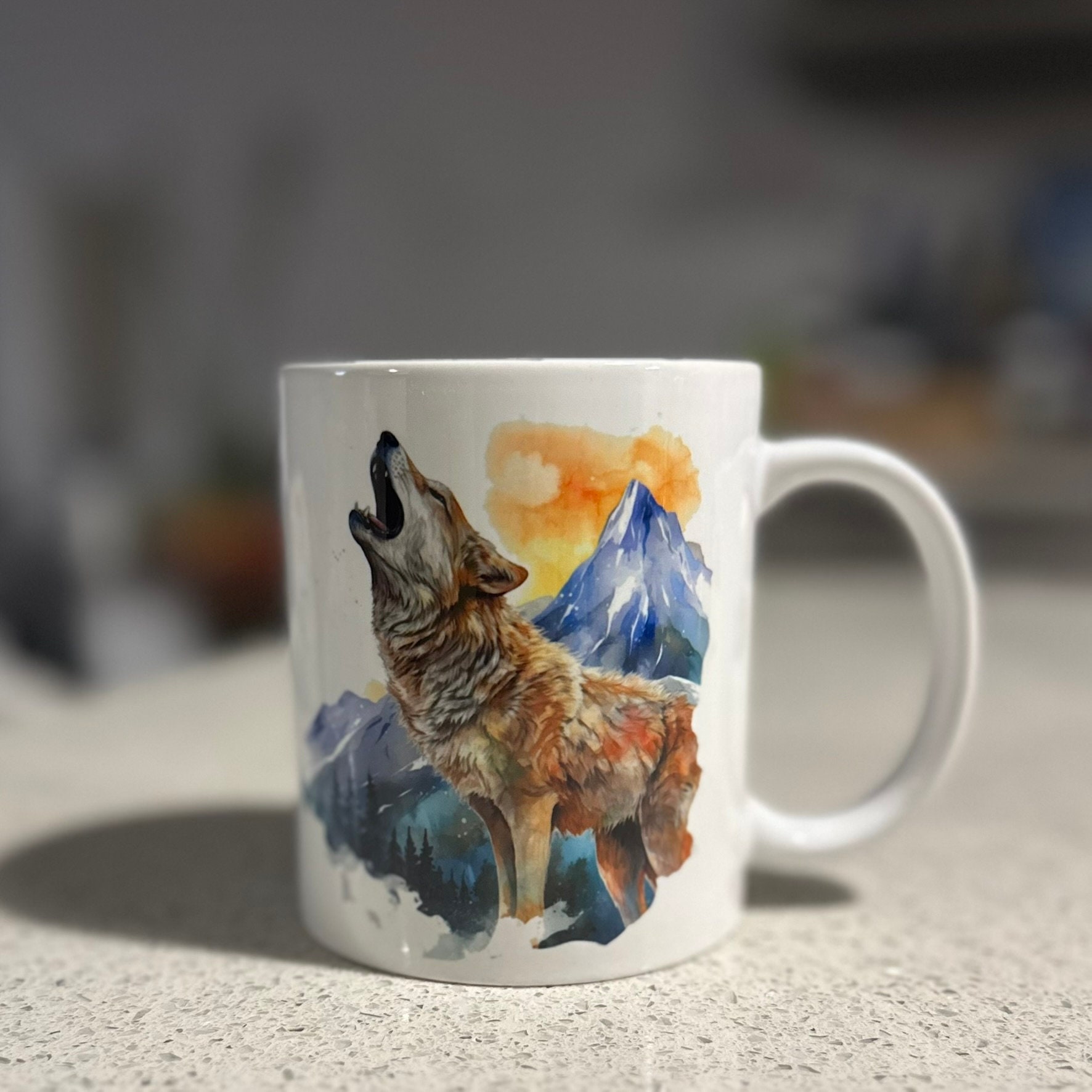 Wolf Mug Personalized Wolf Gift Wolf Coffee Cup Wolfdog Mug Custom Mugs ...