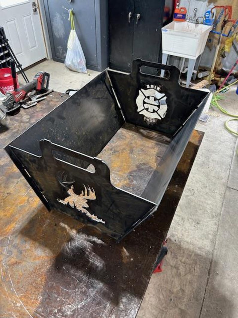 Collapsible Fire Pit With Cooktop DXF File - Etsy