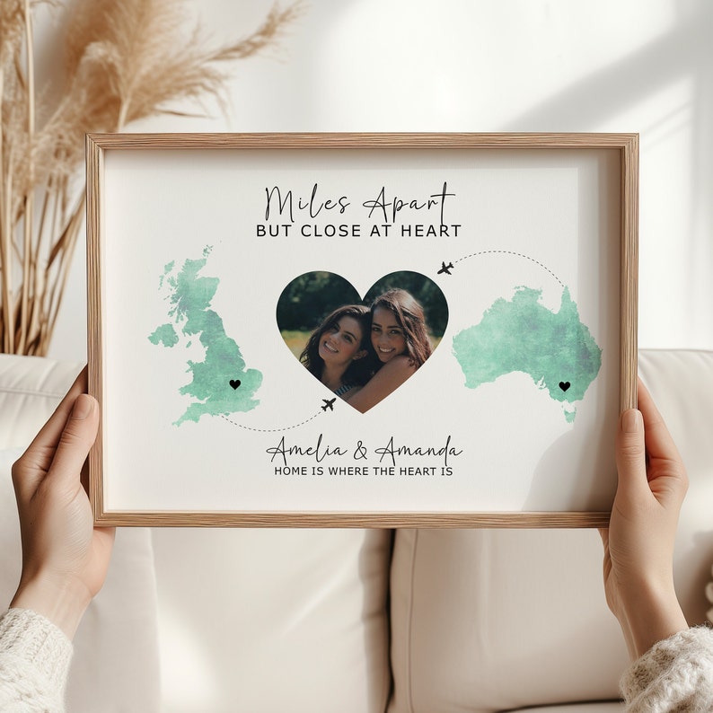 Family and Friends Long Distance Personalised Photo Gift, Moving ...
