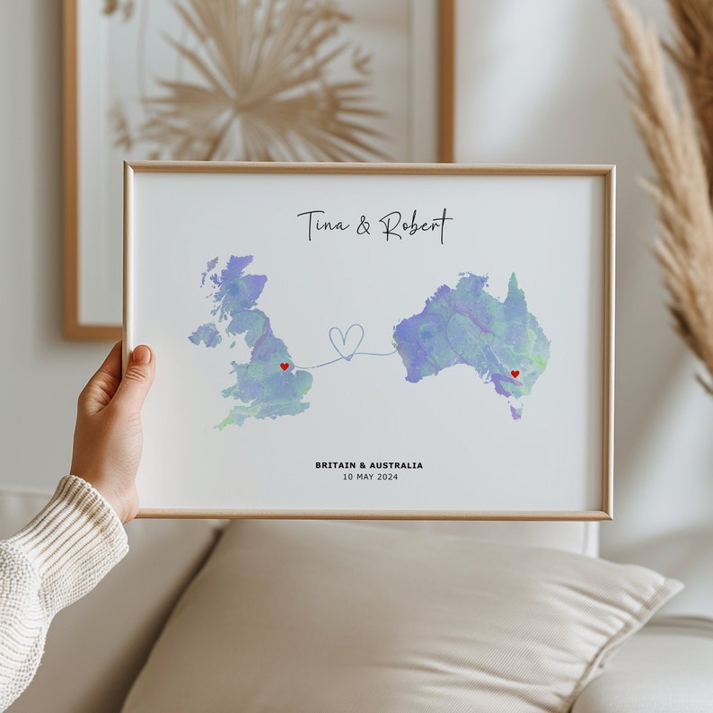 Custom Map Print, Personalized Map Art, Map Poster, Wall Decor, Unique ...